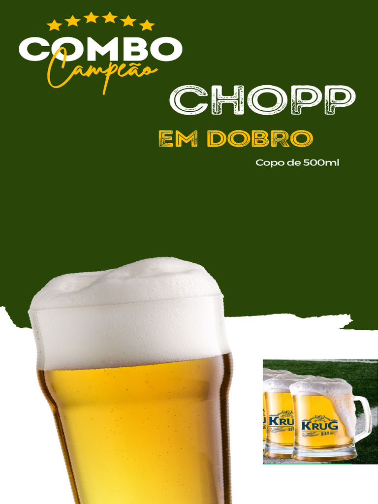 Promoção Combo Campeão Chopp Em Dobro Instagram Story Verde Amarelo ...
