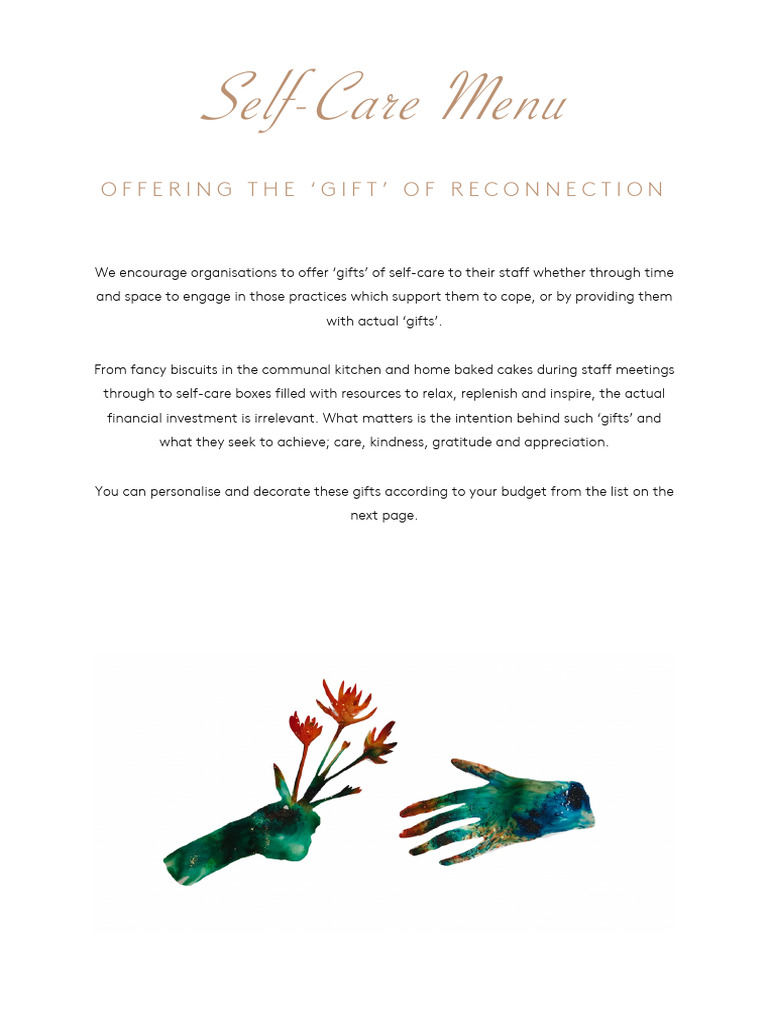 Self Care Menu | PDF