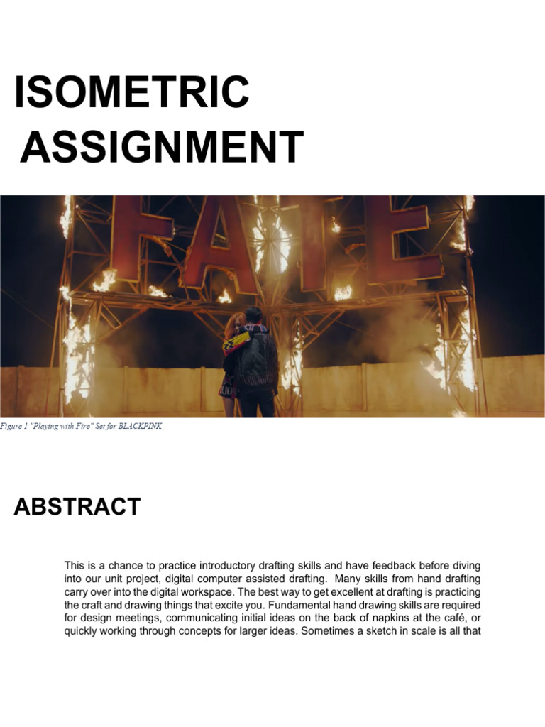 Isometric Hand Drafting Assignment | PDF | Drawing