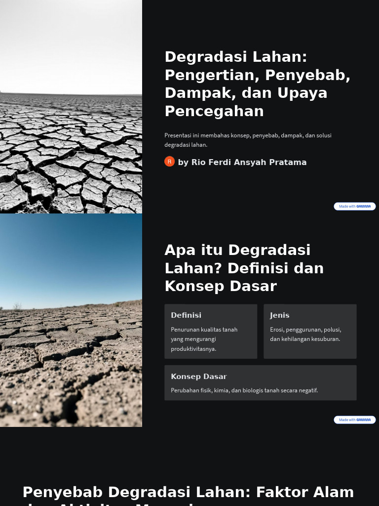 Degradasi Lahan Pengertian Penyebab Dampak Dan Upaya Pencegahan | PDF