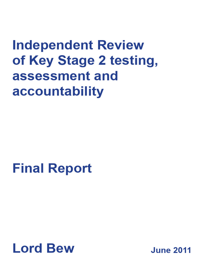 Review-KS2-Testing_final-report | PDF | Educational Assessment | Teachers