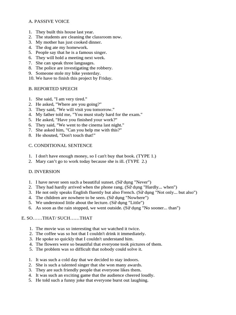 Revision Sentence Transformation3 | PDF