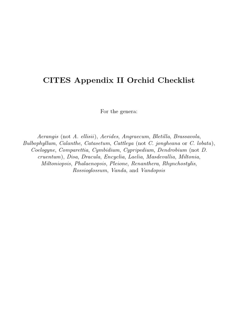 CITES Appendix | PDF | Cites | Taxonomy (Biology)