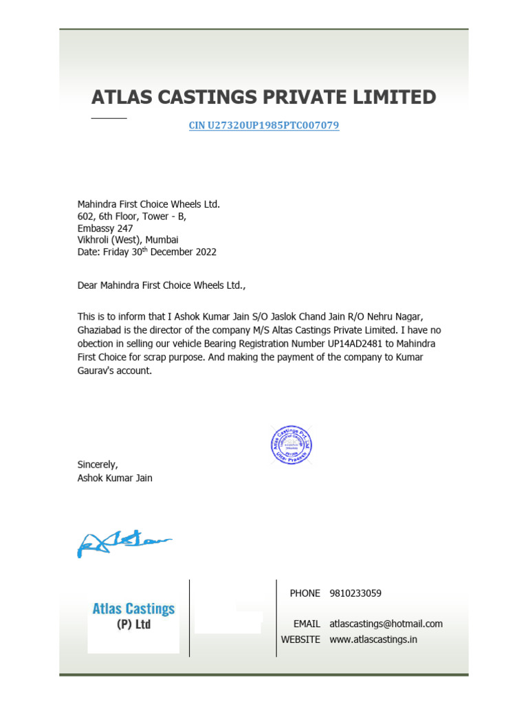 Atlas Castings Private Limited Address | PDF