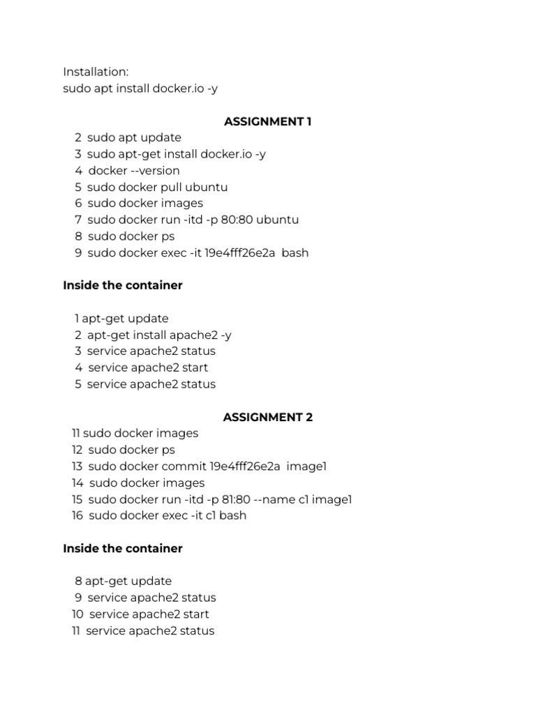 Docker Handson Assignment 1 To 5 Share | PDF