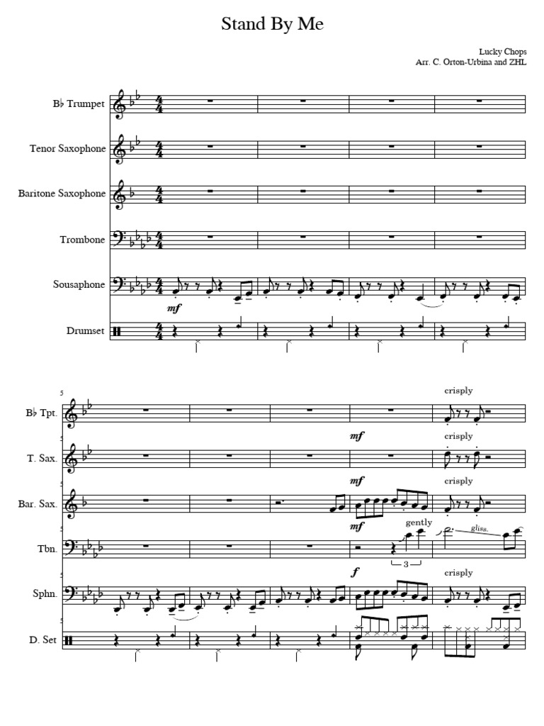 Stand by Me Lucky Chops Arrangement With Drumset | PDF | Music Of The ...