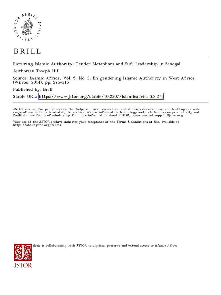 Gender Metaphors and Sufi Leadership in Senegal | PDF | Sufism | Gender