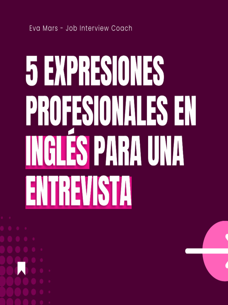 5 Expresiones en Ingl S para Una Entrevistas 1745948261 | PDF