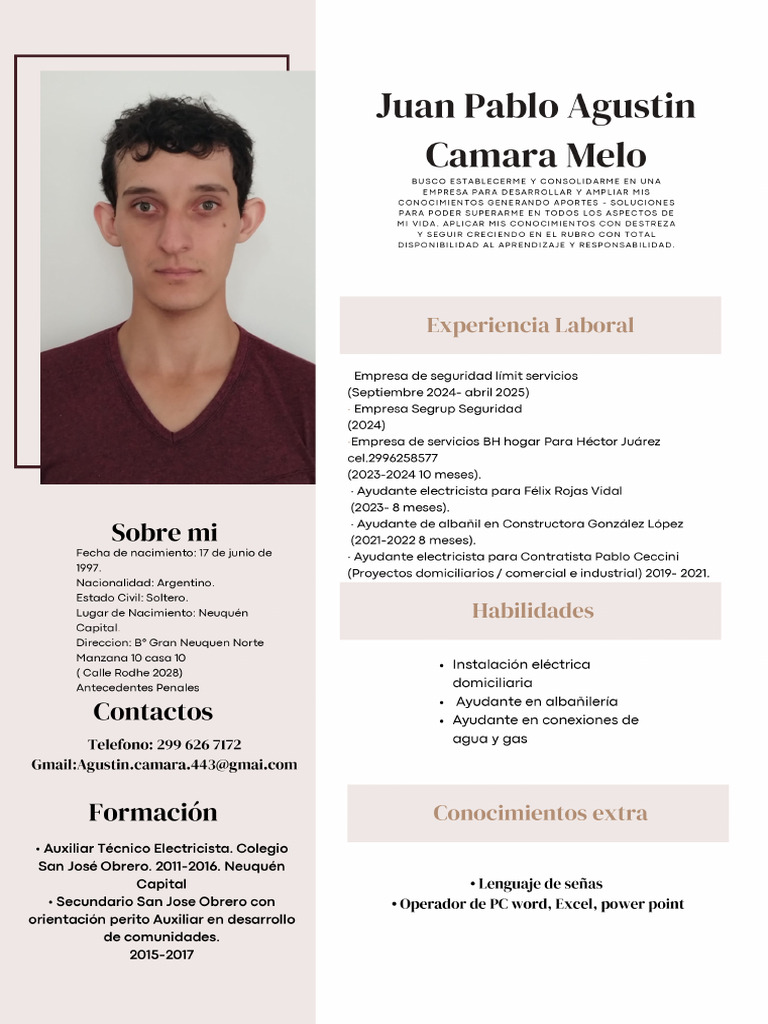 Currículum Agustín Cámara 20250502 205031 0000 | PDF