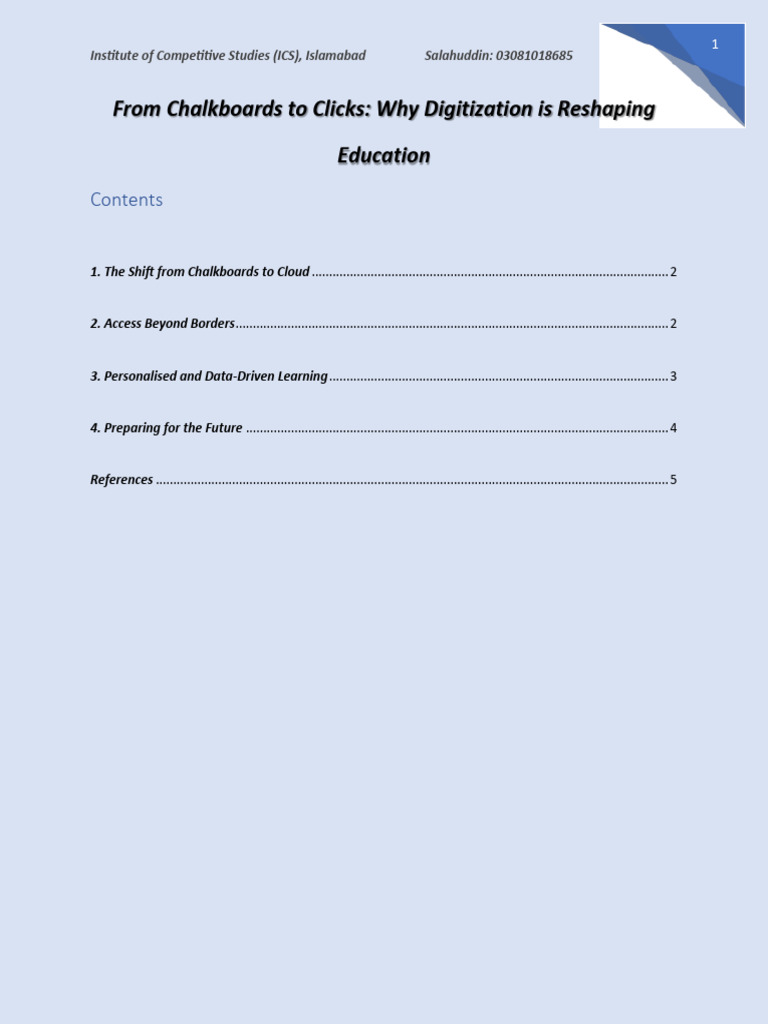 Digitalization of Education | PDF | Literacy | Artificial Intelligence