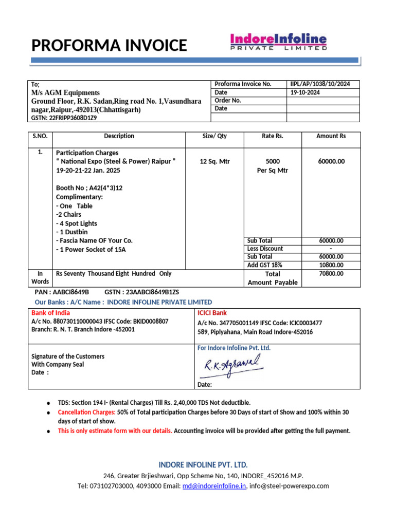 AGM Equipments - P.I. National Expo - Rpr-2025 | PDF