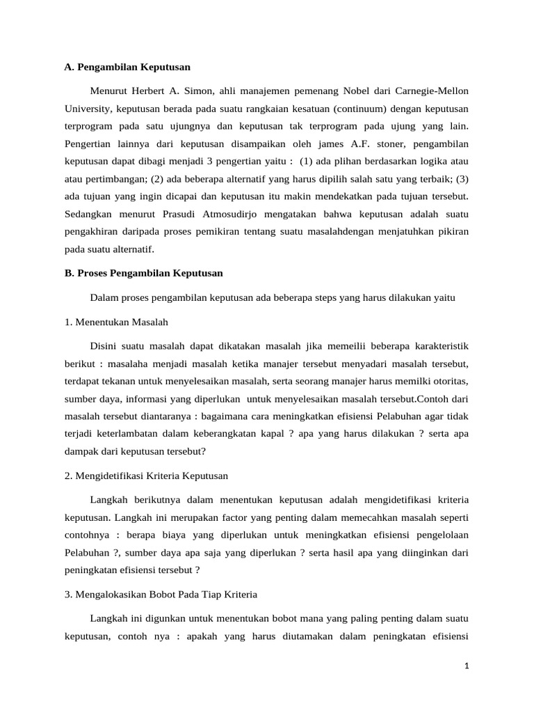 Pengambilan Keputusan (MANAJERIAL) | PDF