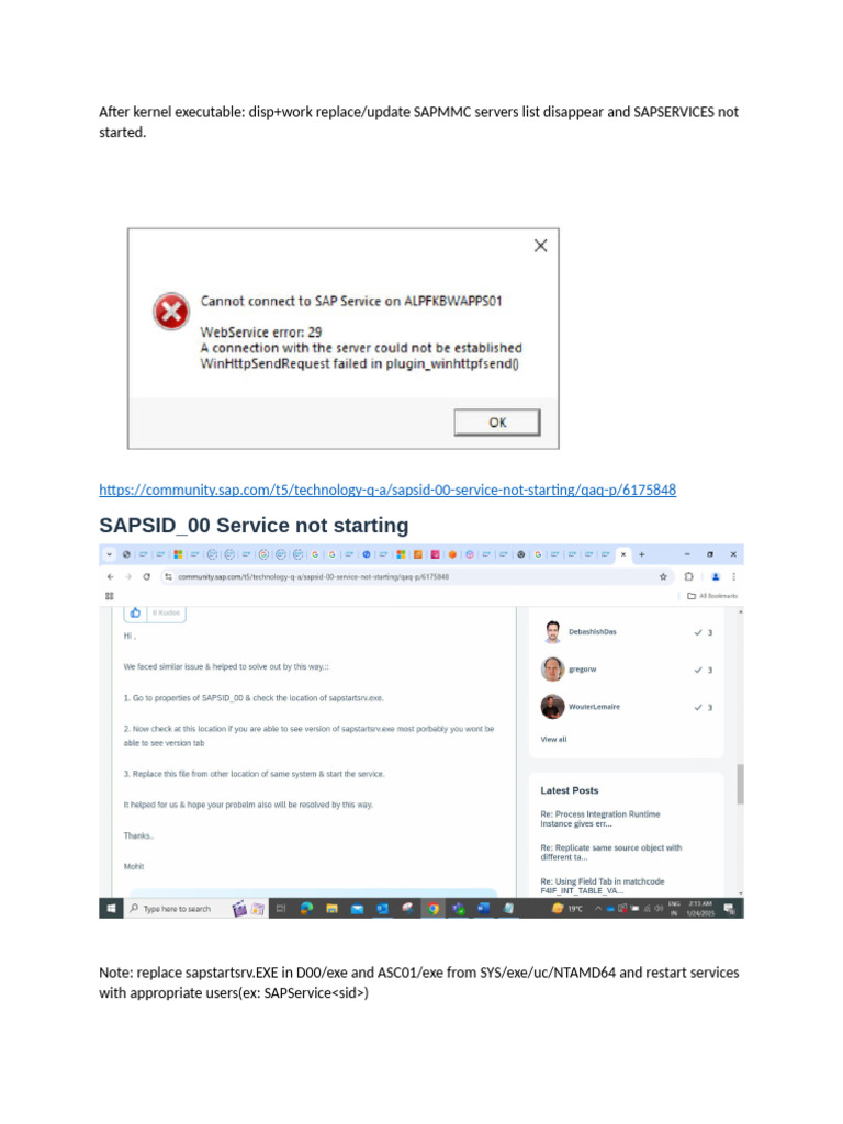 SAPMMC Kernel Issue | PDF