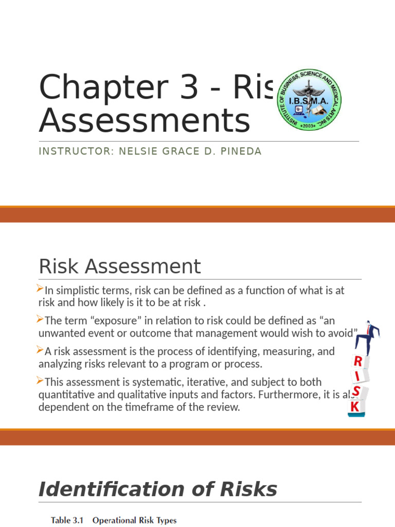 Chapter 3 Risk Assessments | PDF | Risk | Risk Assessment