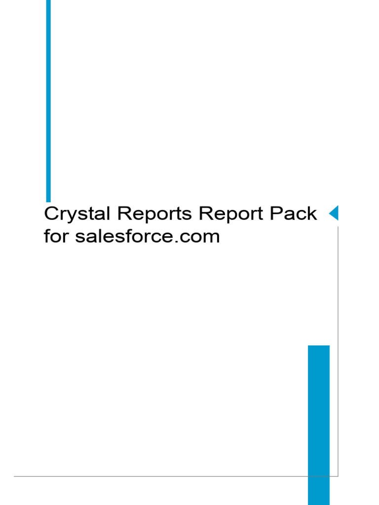 SFDC Crystal Reports Report Pack | PDF | Databases | Java (Programming Language)