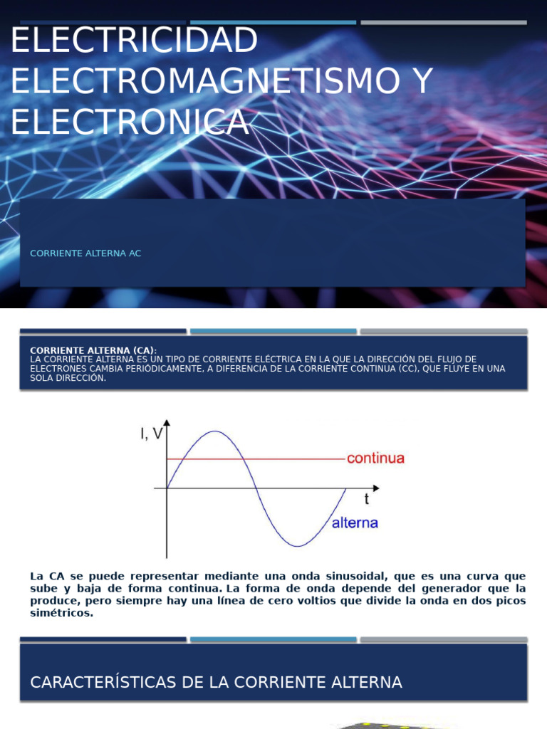 Corriente Alterna: Características y Aplicaciones | PDF | Corriente ...