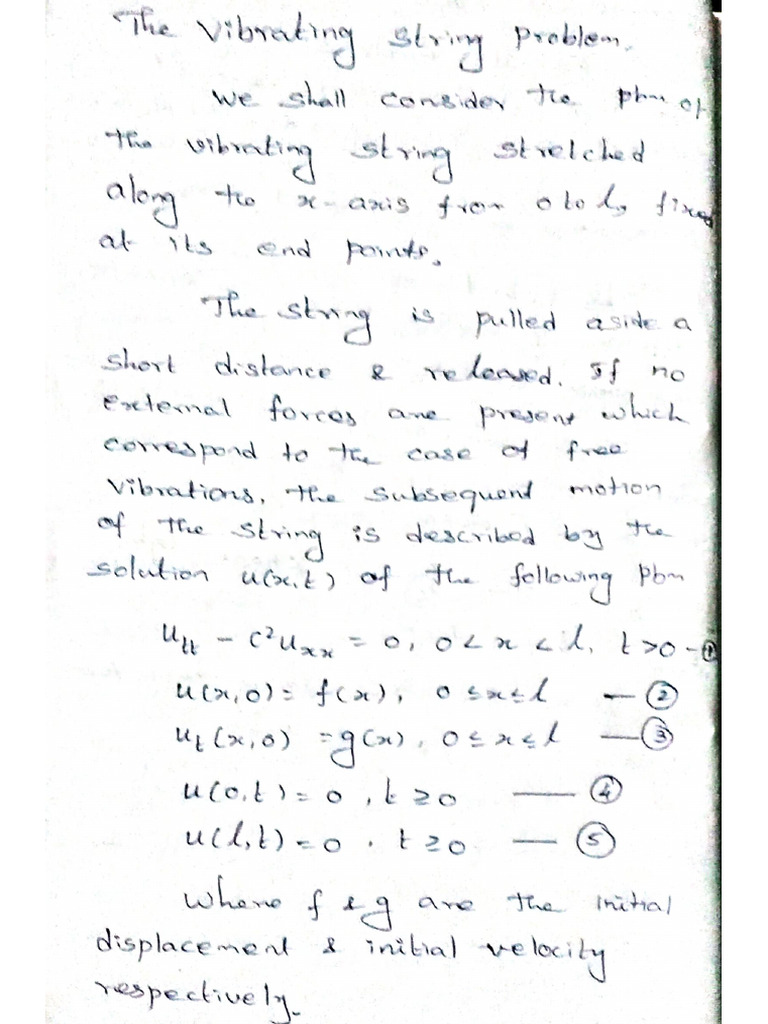 Vibrating String Problem | PDF