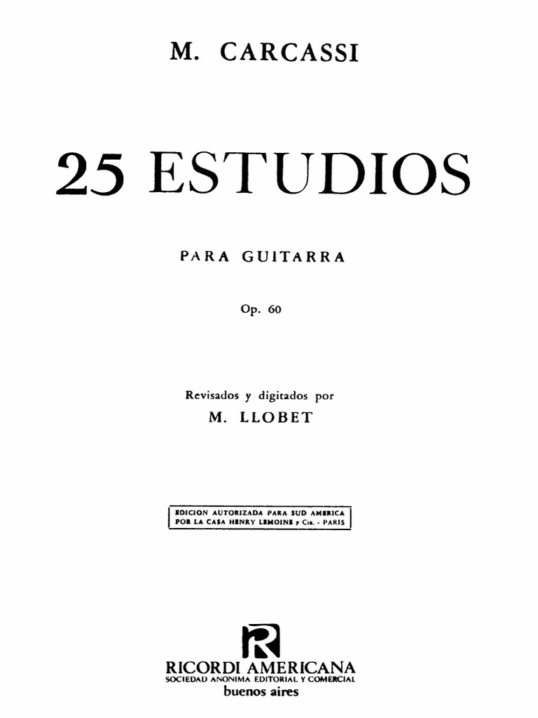 25 Estudios - Mateo Carcassi | PDF