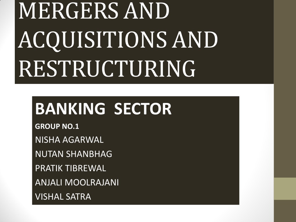 Banking Sector Mergers Overview | PDF | Reserve Bank Of India | Banks