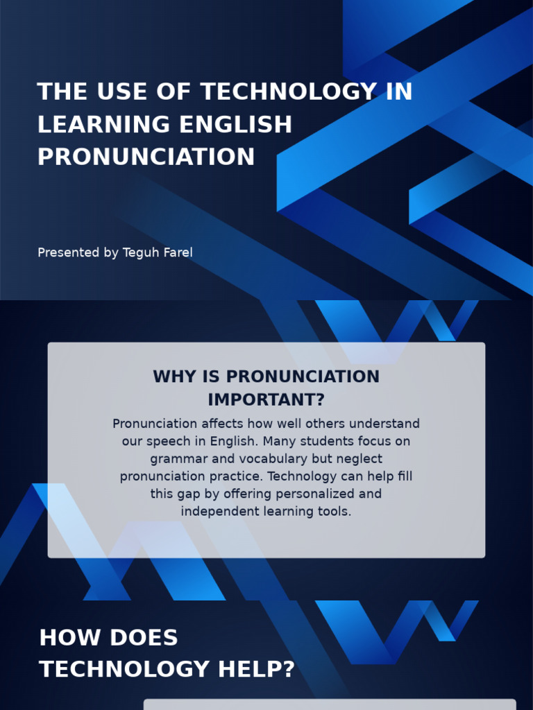 The Use of Technology in Learning English Pronunciation | PDF | Speech ...