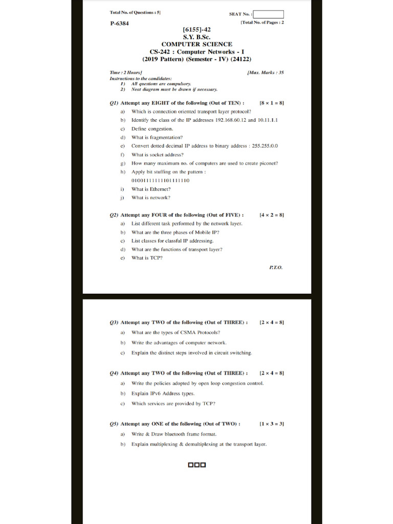 CN1 Previous Year Question Paper | PDF