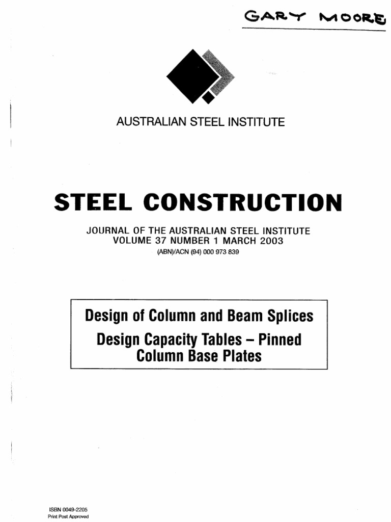 V137 No 1 Design of Column & Beam Splices | PDF