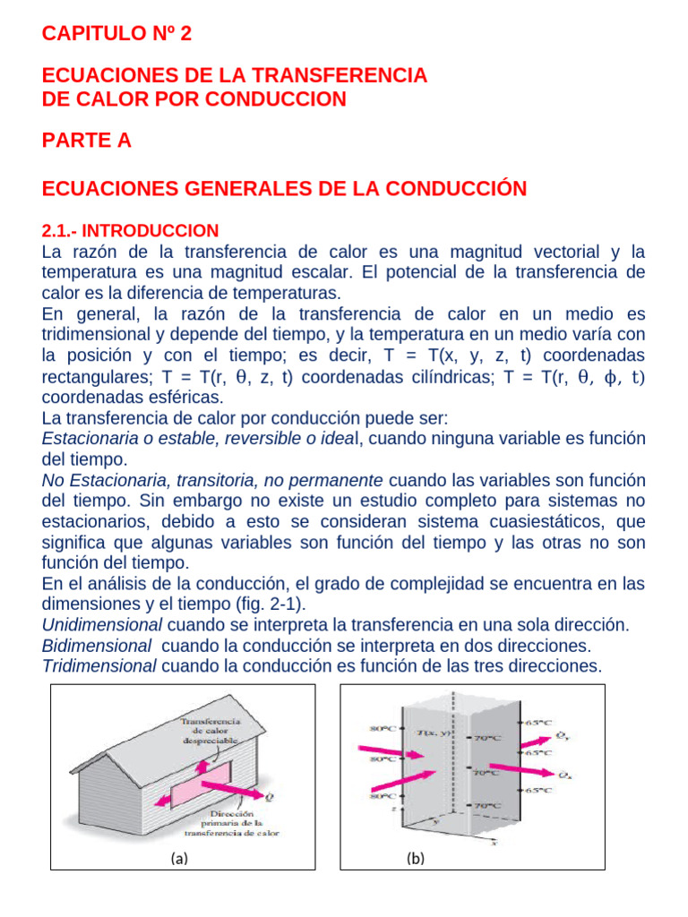 Capitulo 2 Parte A Transferencia de Calor Por Conduccion | PDF ...