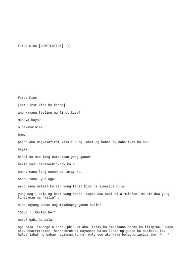 first kiss | PDF