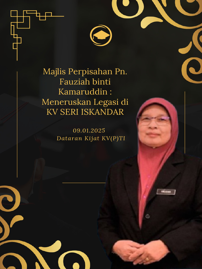 Black Gold Elegant Graduation Ceremony Program | PDF