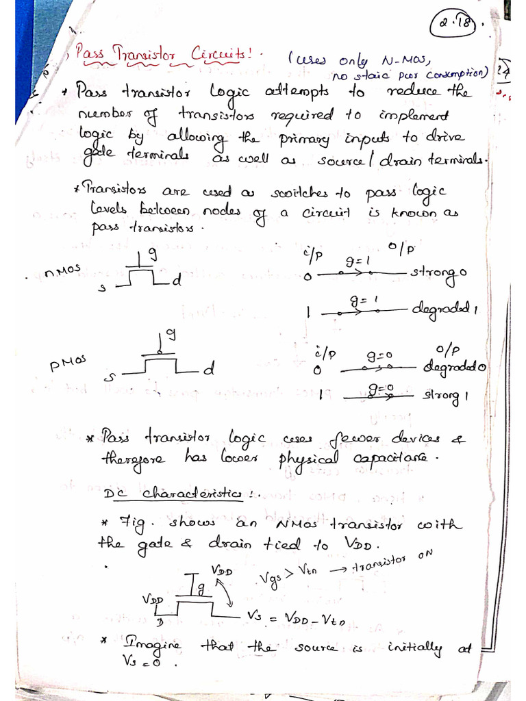 Unit-2 Pass Transistor Vlsi | PDF