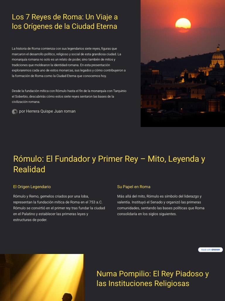 Los 7 Reyes de Roma Un Viaje A Los Origenes de La Ciudad Eterna | PDF ...