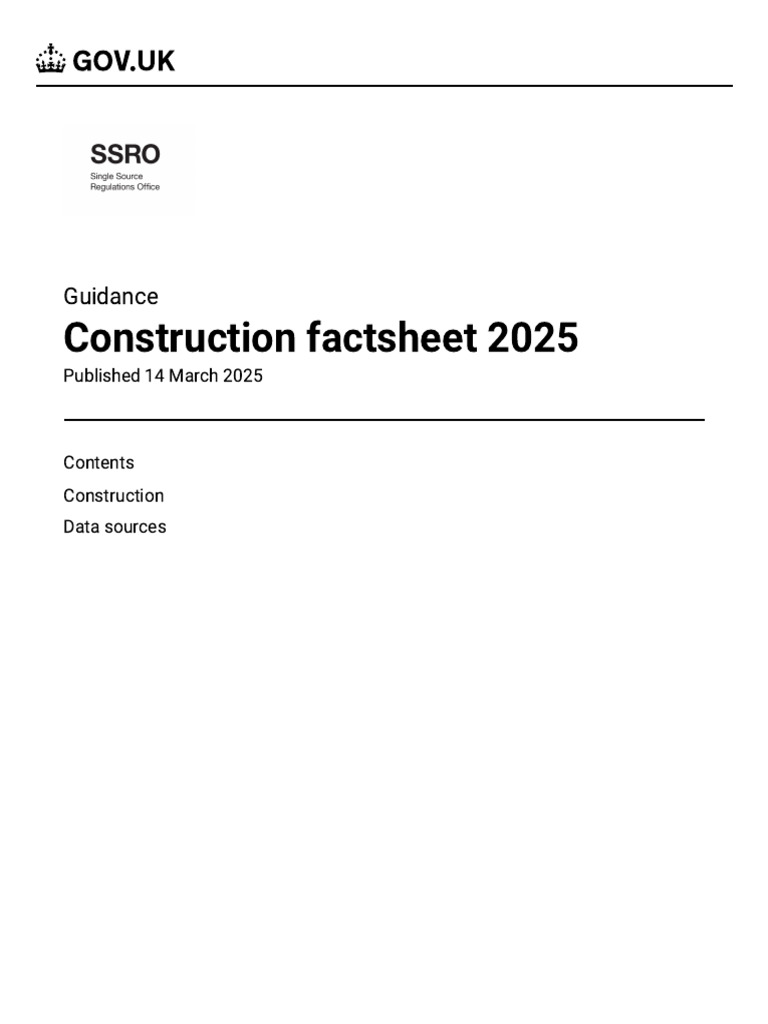 Construction Factsheet 2025 - GOV - Uk | PDF | License | Copyright