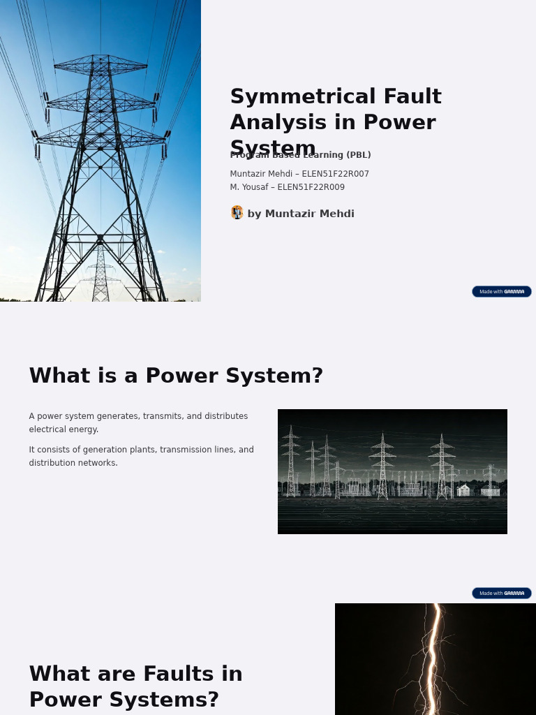 Symmetrical Fault Analysis in Power System | PDF | Electrical Engineering | Electricity
