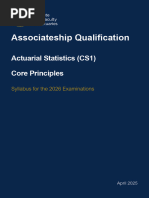 CS1 Study Guide 2025 | PDF | Regression Analysis | Estimator