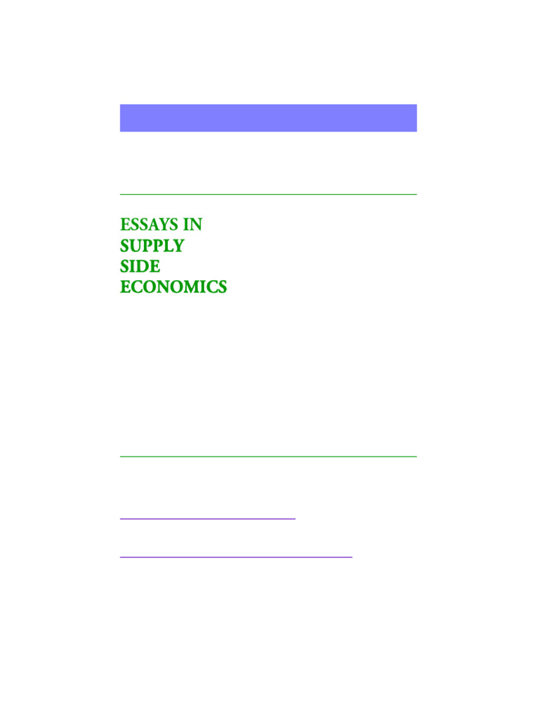 Understanding Supply Side Economics | PDF | Taxes | Supply Side Economics