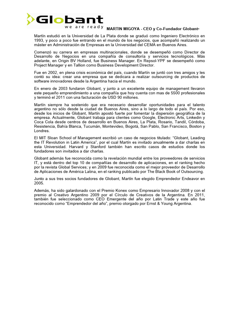 Martin Migoya | PDF | Iniciativa empresarial | Negocios económicos