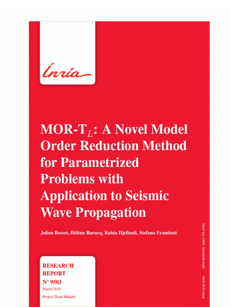 MOR-TL: A Novel Model Order Reduction Method For Parametrized Problems With Application To ...