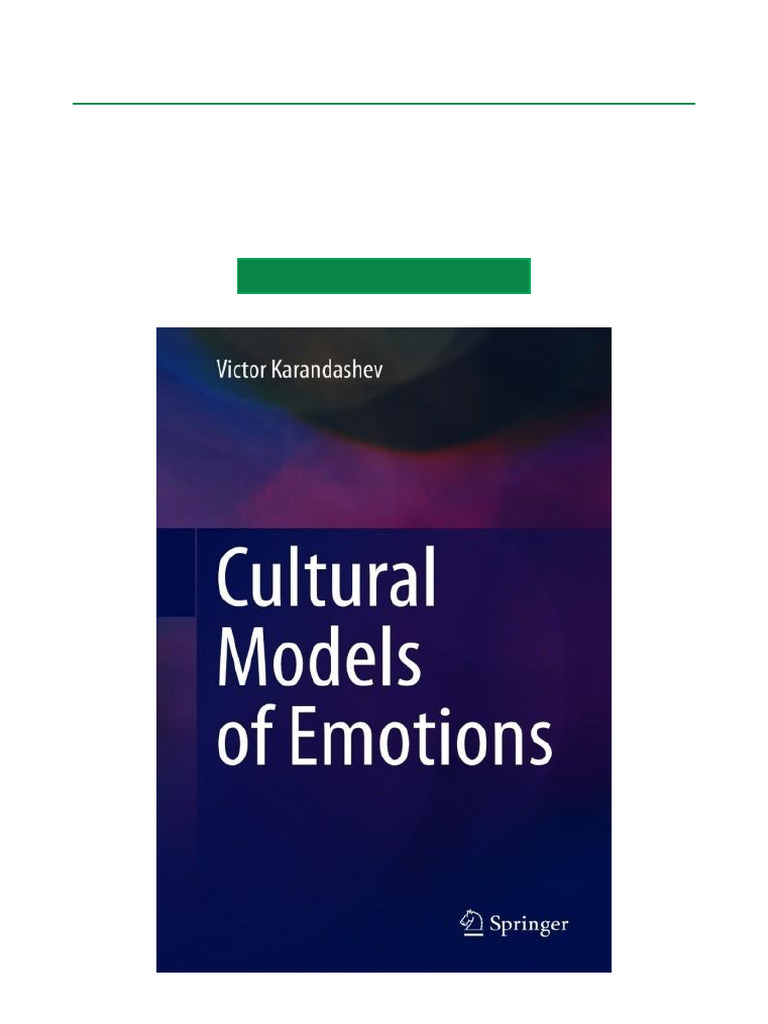 Cultural Models of Emotions Digital Download | PDF | Emotions | Gender Role