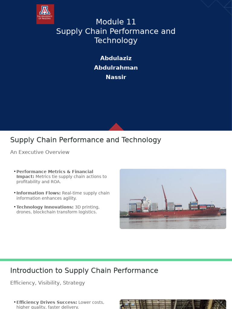 Supply Chain Performance & Technology Insights | PDF | Supply Chain ...
