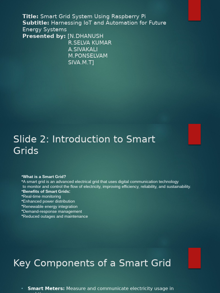Smart Grid Using Raspberry Pi | PDF | Smart Grid | Electrical Grid