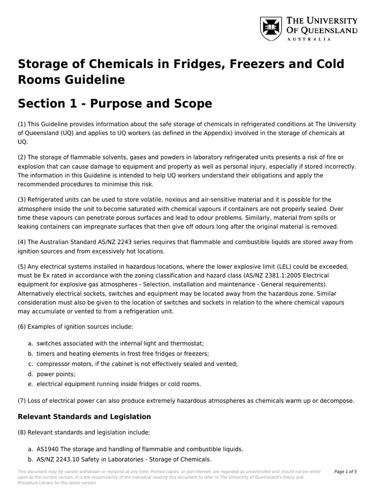 Storage_of_Chemicals_in_Fridges_Freezers_and_Cold_Rooms_Guideline | PDF ...