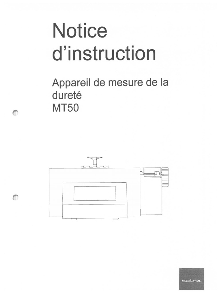 Notice D'instruction MT50 | PDF