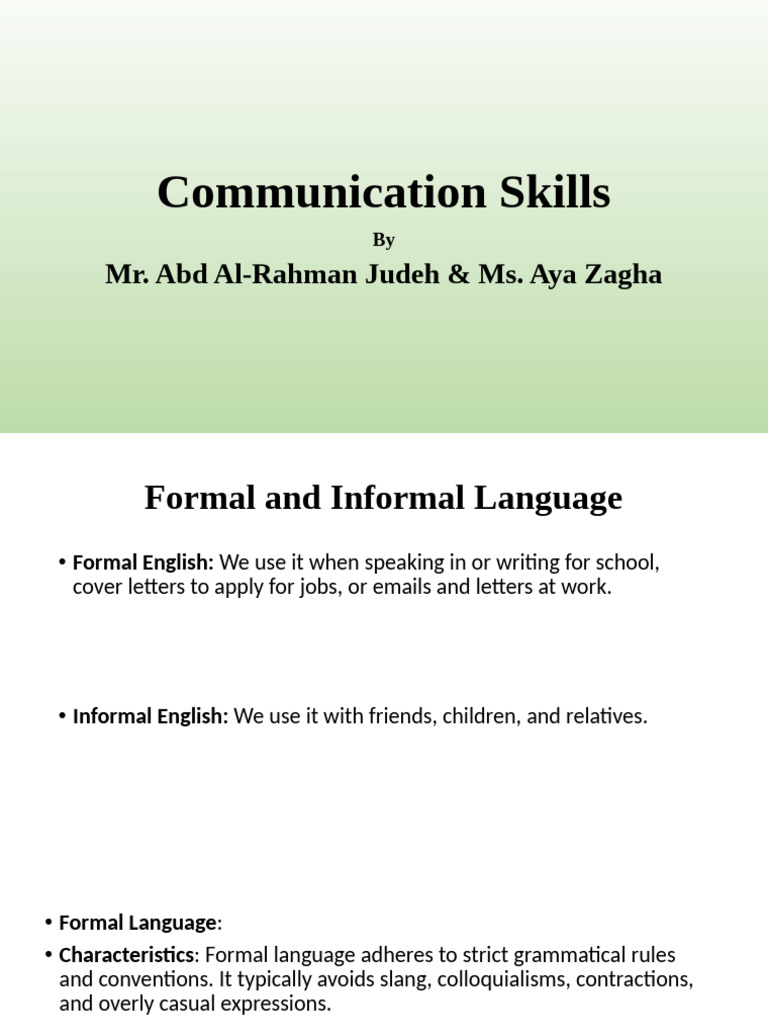 Communication Skills 2 Powerpoint 2 | PDF