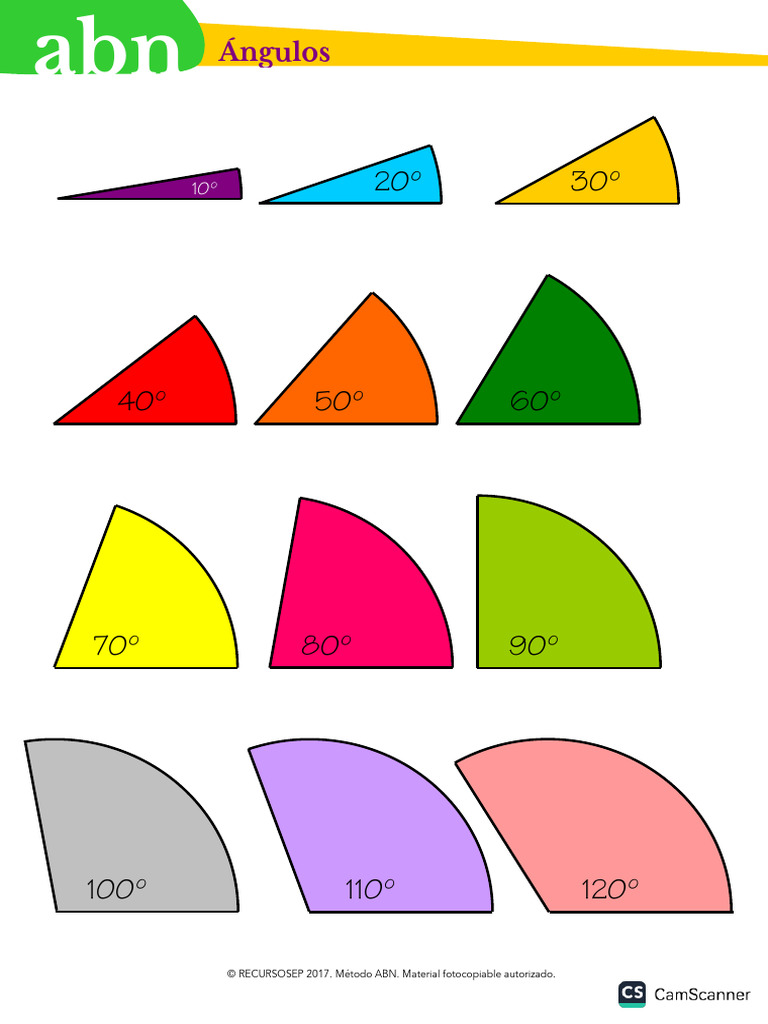 Ángulos Complementarios y Suplementarios Material Manipulativo | PDF