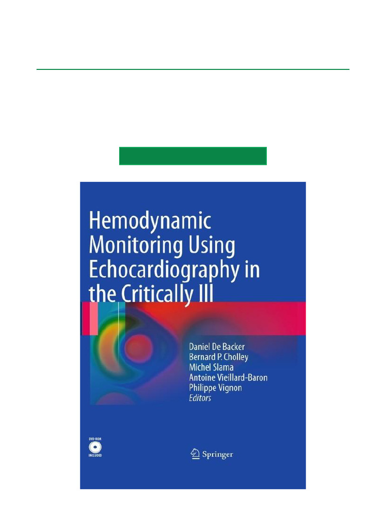 Hemodynamic Monitoring Using Echocardiography in The Critically Ill ...