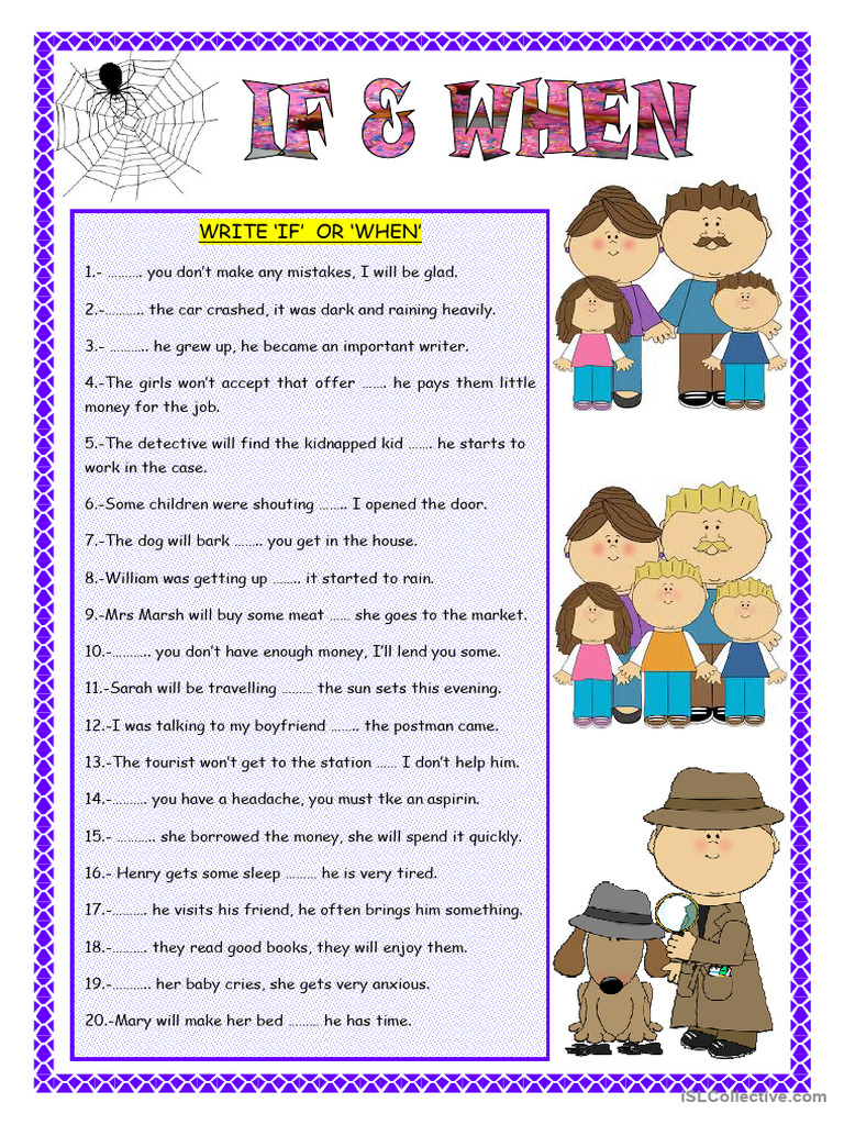 If vs When Exercises for Grammar Practice | PDF