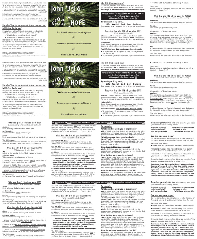 Gosp bklt-2 Per PG 1-27-17 2 | PDF | Eternal Life (Christianity) | Jesus