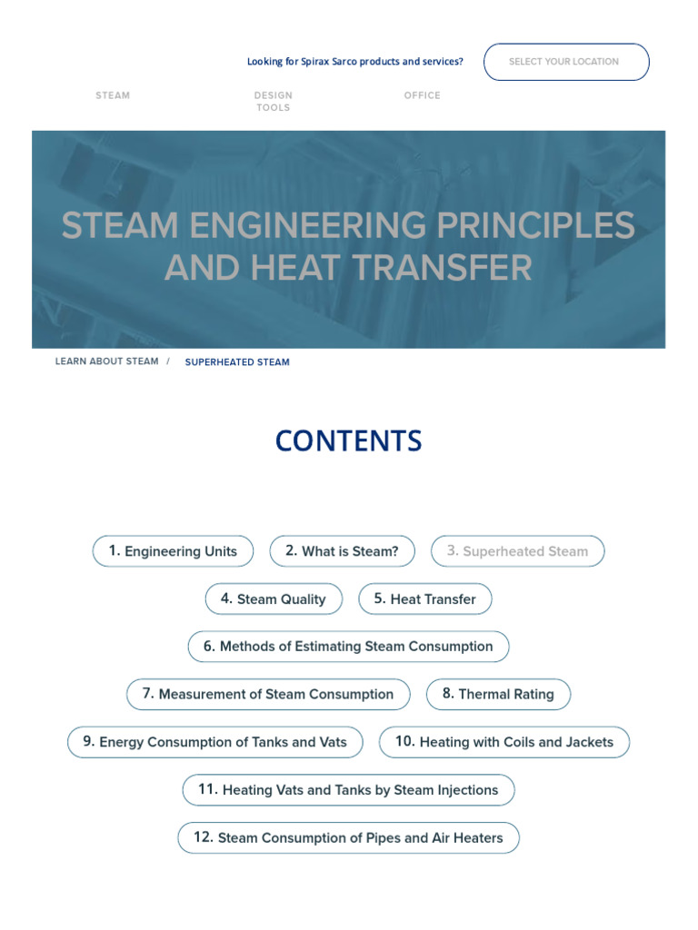 Superheated Steam - Spirax Sarco | PDF | Steam | Heat Transfer