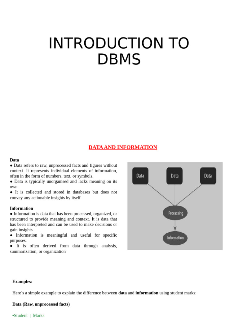 Introduction To DBMS | PDF | Databases | Relational Database