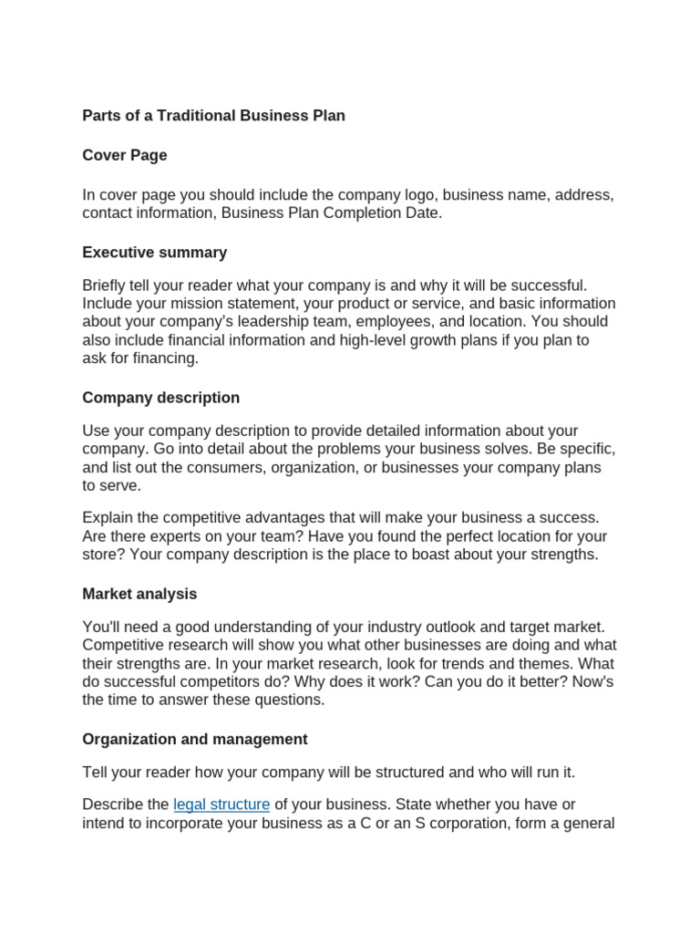Essential Components of a Business Plan | PDF | Marketing | Limited ...